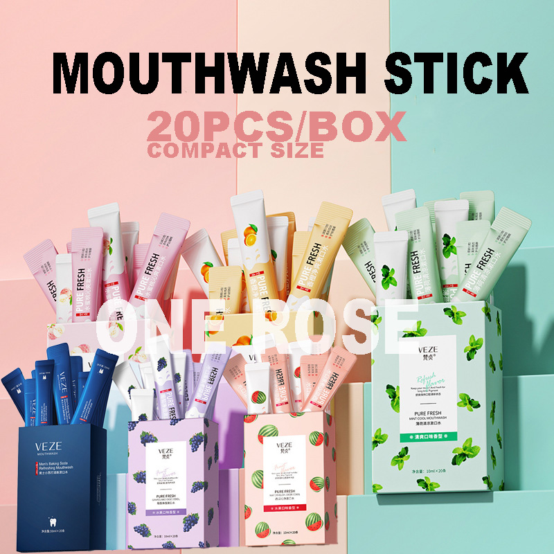 [SG STOCK] Portable Mouthwash Stick Travel Sachet Mouth Wash Tooth Care ...