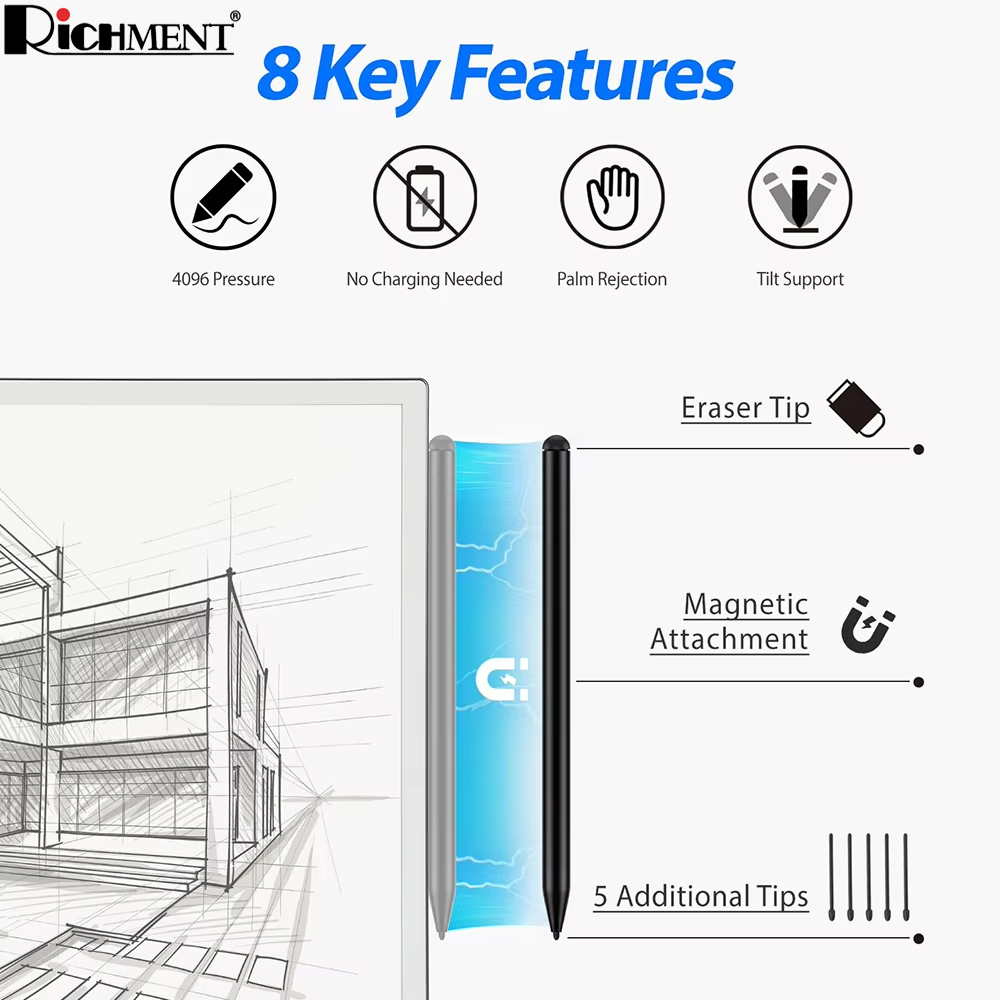 RICHMENT Stylus Pen for Remarkable 2/1 Pen Replacement Pen Remarkable ...