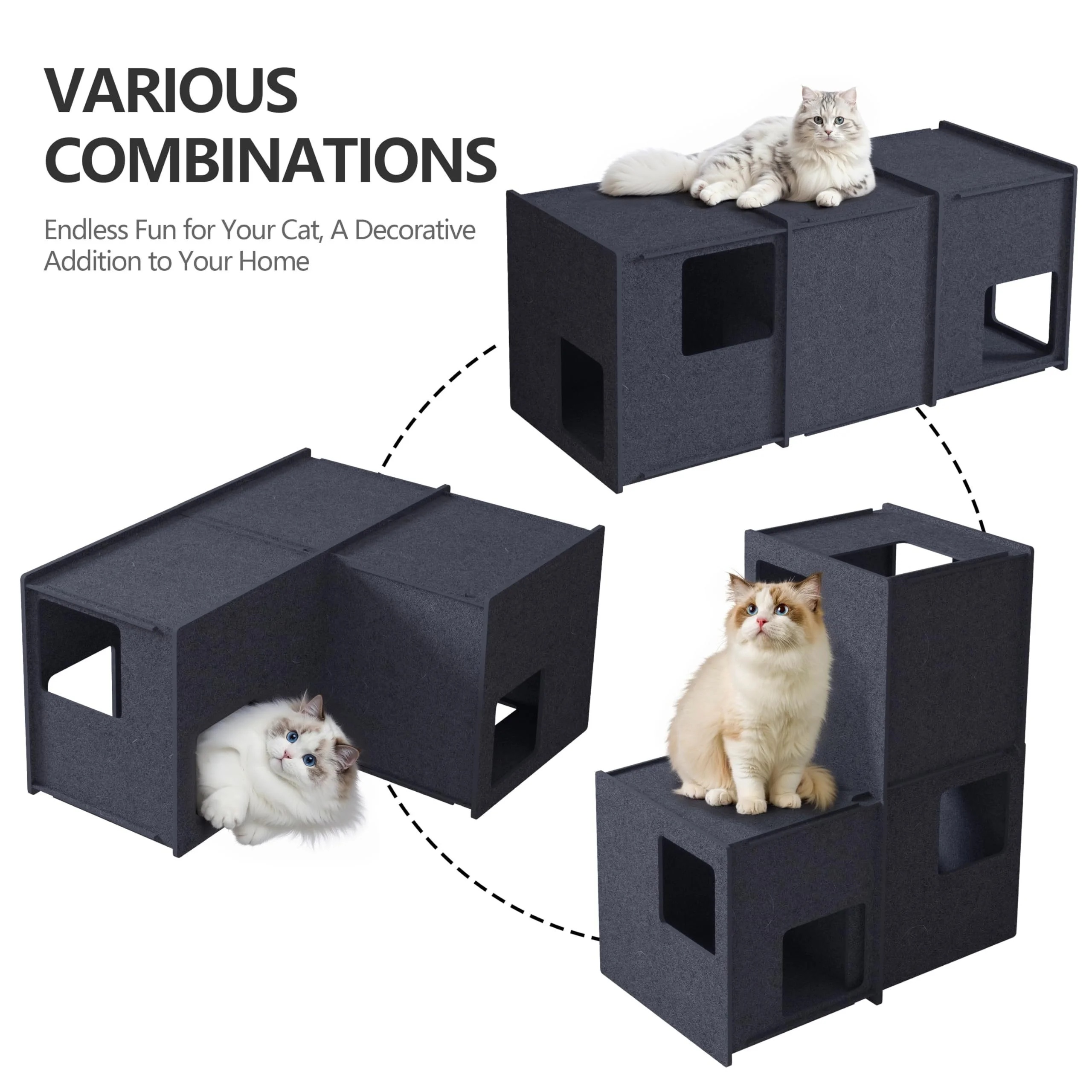 Diy Cat House Cat Tunnul Toys Felt Cat Bed 1-3 Layers Free DIY | Shopee ...