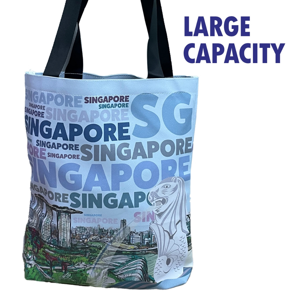[SG Ready Stock] PU Shopping Bag*Travel/Grocery Tote Bag*Singapore ...