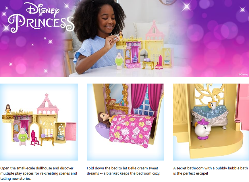 Disney Princess Toys, Storytime Stackers Belle's Castle, Stackable Doll ...