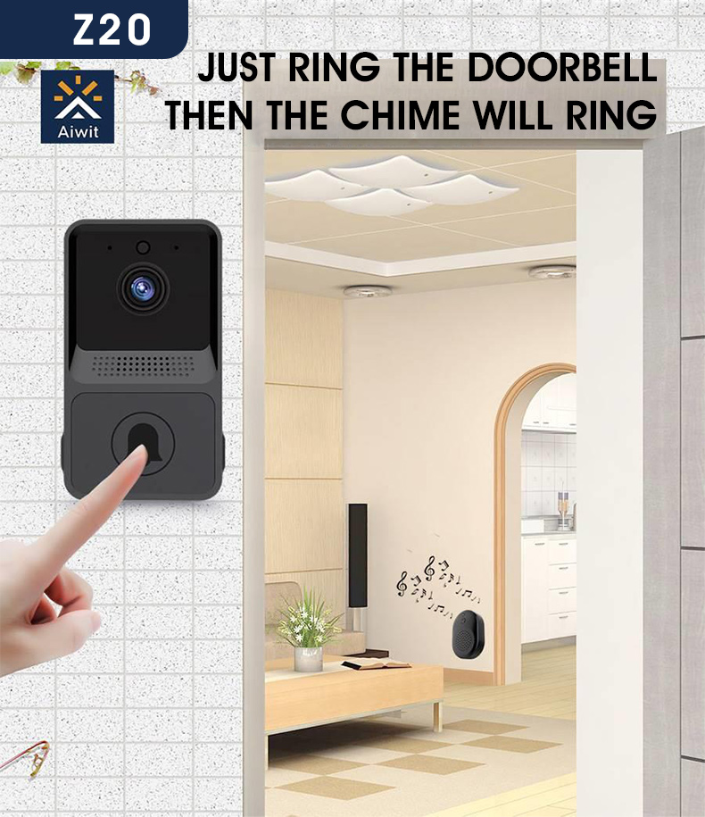 HXR Smart Wireless Doorbell Camera Remote Video Call Door Bell Cloud ...