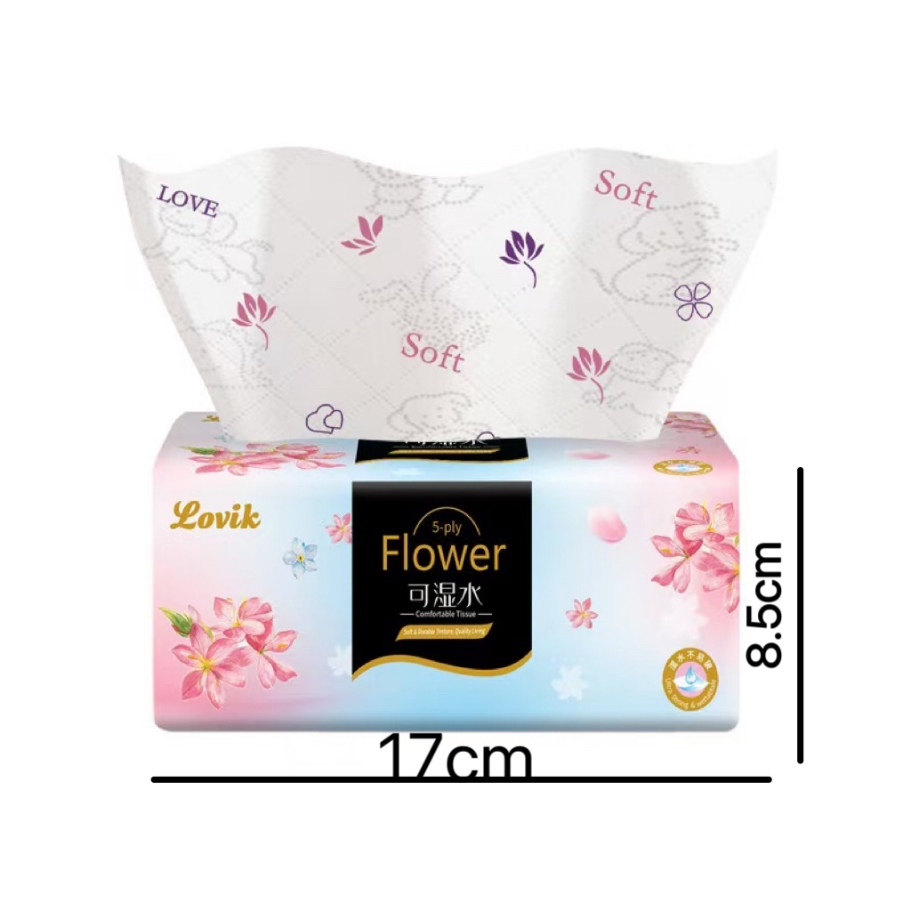 [SG Seller] 5-Ply Printed Tissue 20 Packs | 175x175mm Soft Thick Facial ...