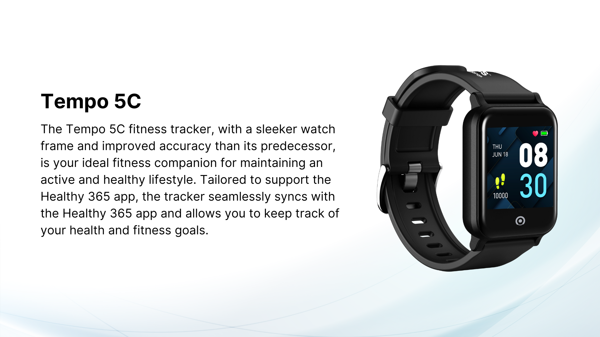 Actxa Tempo 5C Health and Fitness Tracker | Healthy 365 App, Heart Rate ...