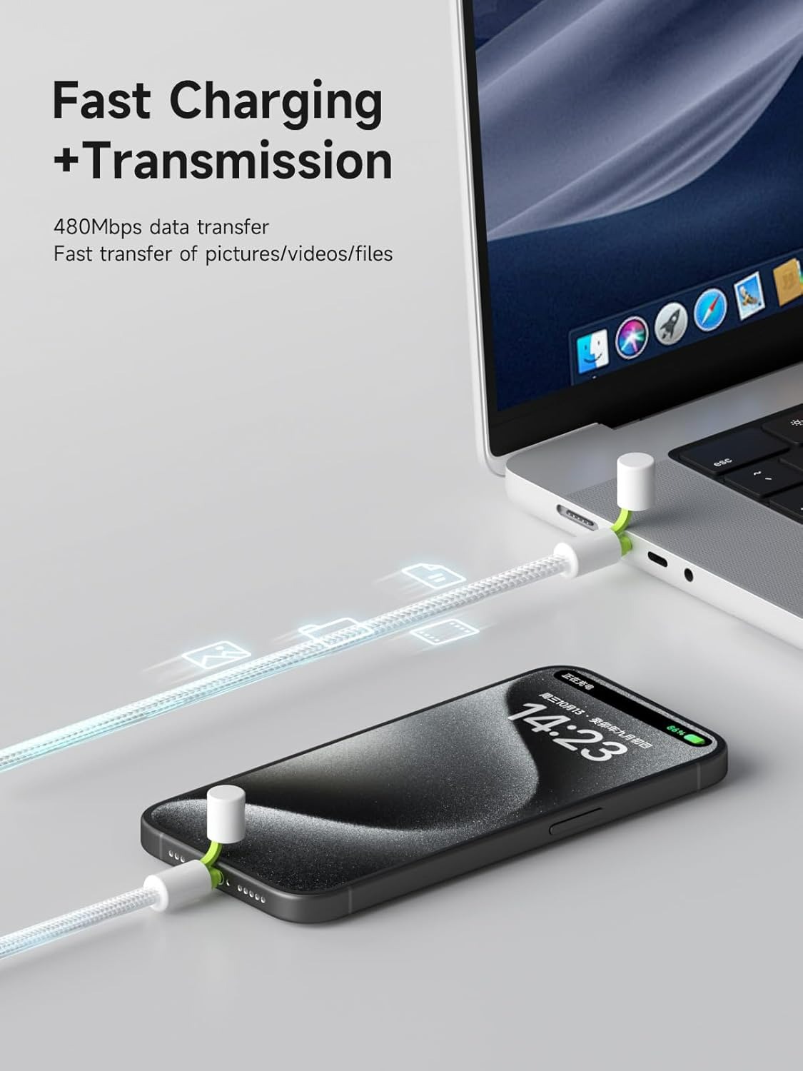 HAGIBIS SX06S 240W USB-C Fast Charging Cable | 1.2m Braided PD3.1 Cable ...