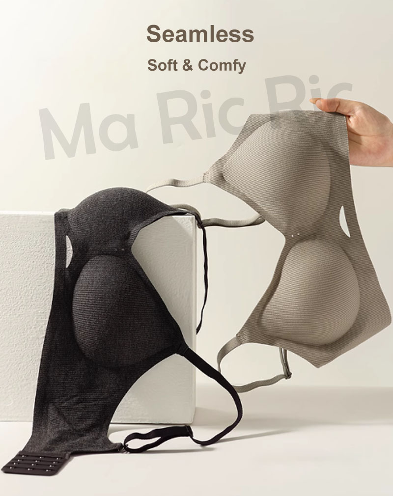 (SG InStock) Ma Ric Ric Dusty Color Style Semi-Fixed Pad Wireless Latex Bra (Wireless. Seamless ...
