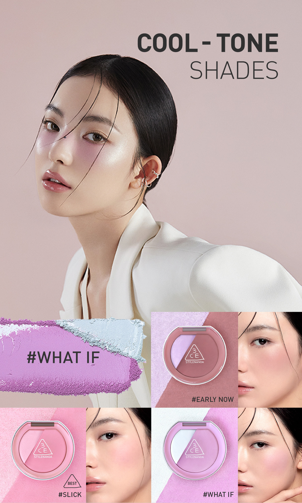 3CE Blushlighter, 2 in 1 matte blush and shimmery highlighter, with ...