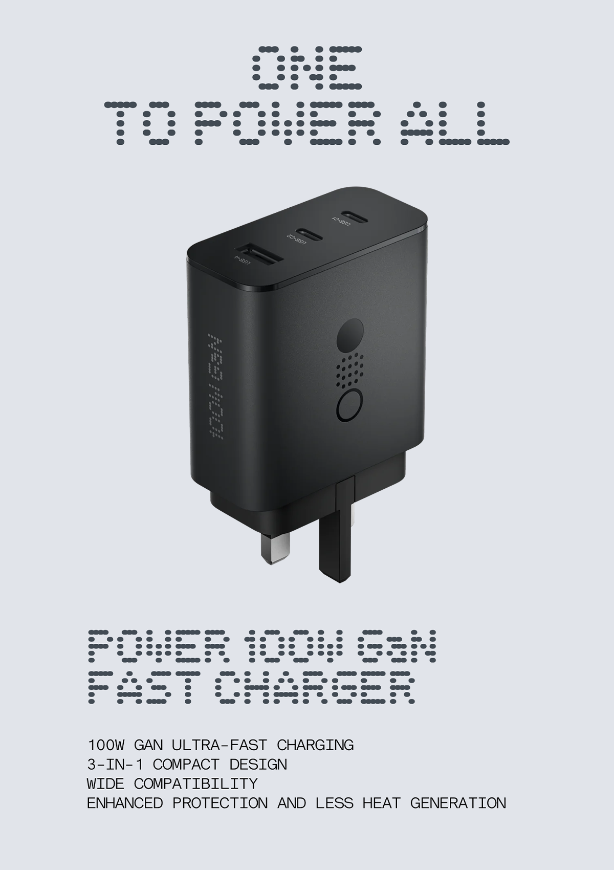 CMF Power 100W GaN Charger | 3-in-1 compact design | 100W GaN ultra ...