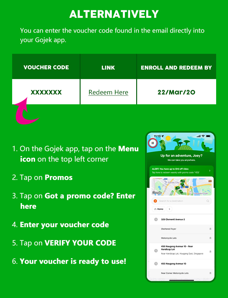 Gojek SGD10 Voucher Code / Promo Code / Gift Card | Shopee Singapore