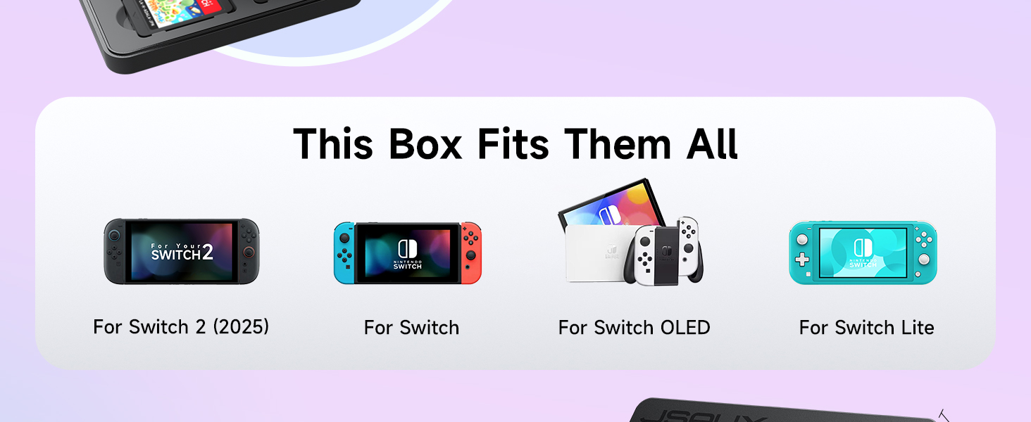 JSAUX Nintendo Switch 2 Game Card Case 40 Slot Hard Shell Storage ...