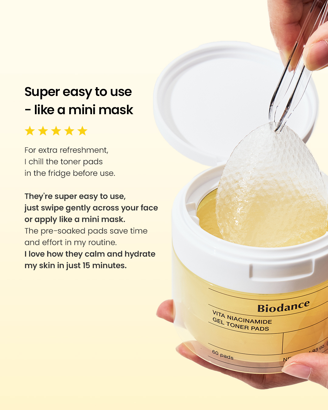 [Biodance Official] Vita Niacinamide Gel Toner Pad (60pads) | Non ...