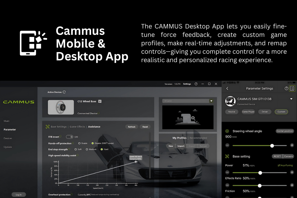 Cammus C12 Direct Drive Steering Wheel - C12 Driving Simulator Racing ...