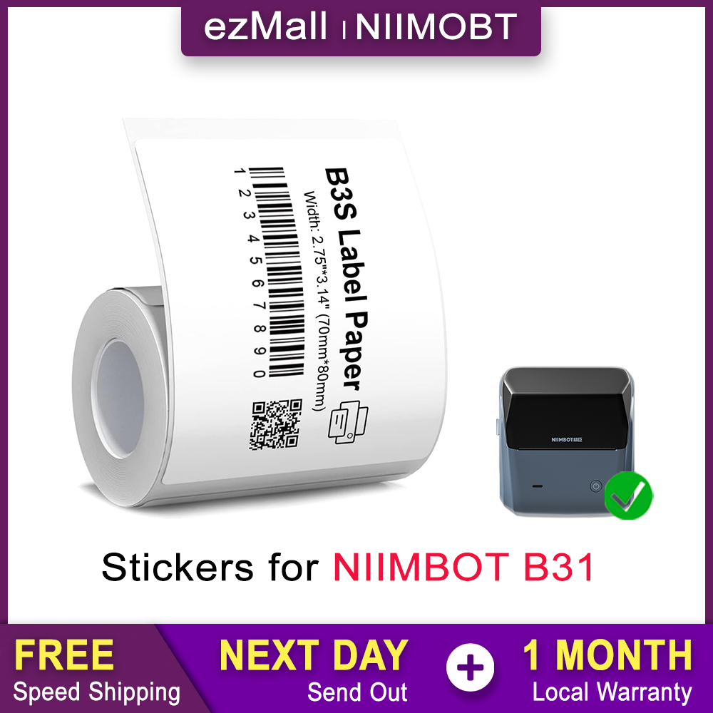 NIIMBOT B31 B3S Label Sticker, Waterproof Thermal Refill Paper Price ...