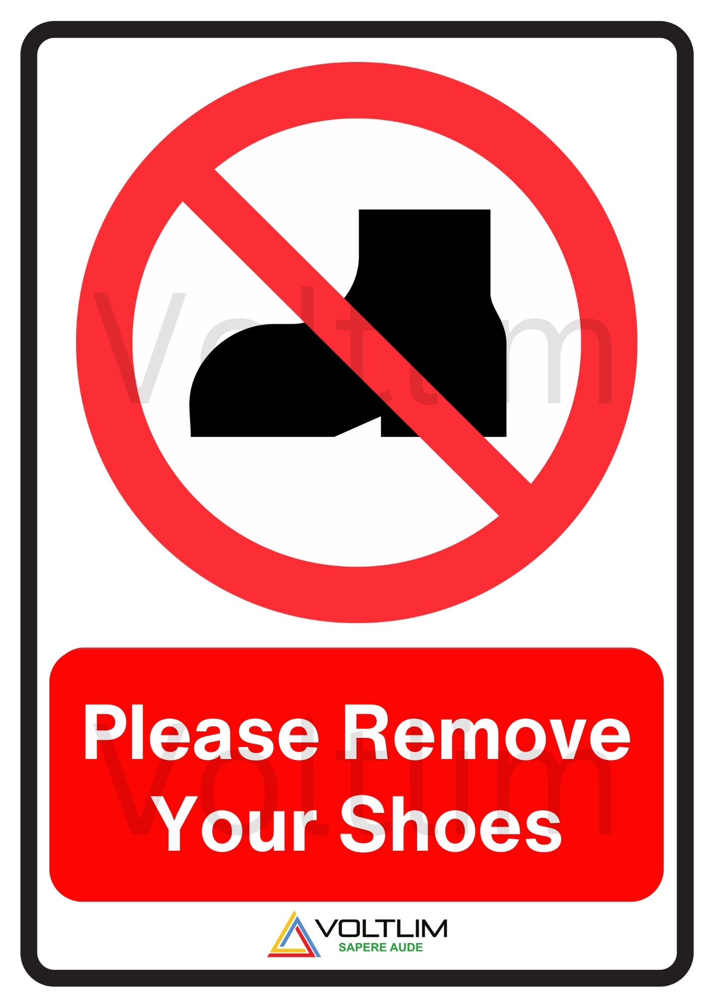 Please Remove Your Shoes Symbol Stop Sign Label Sticker (Various Sizes ...