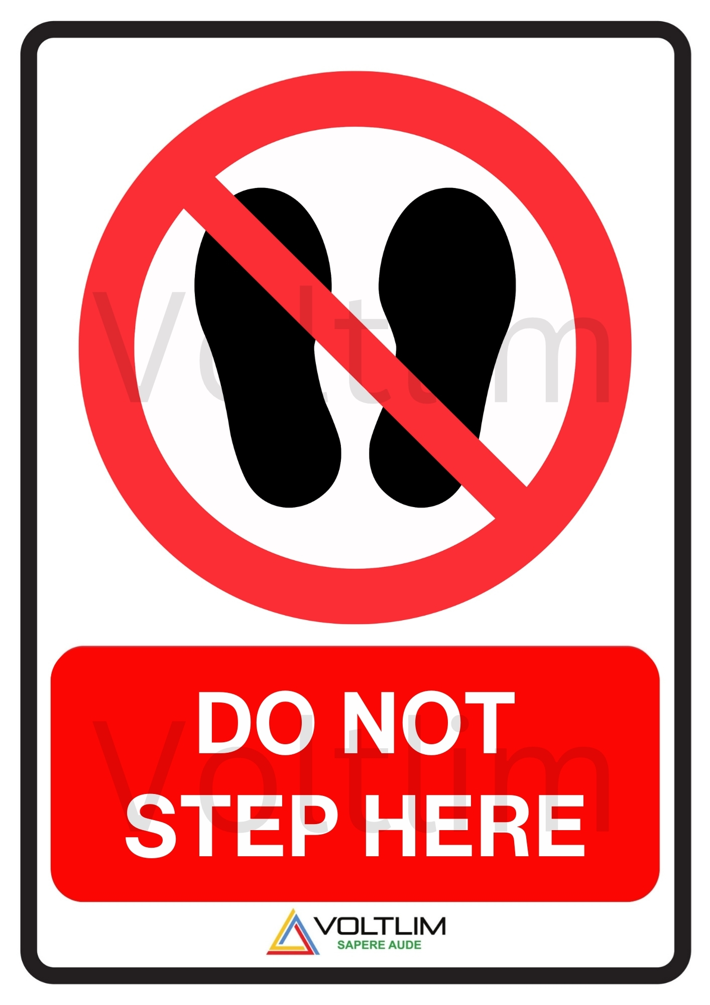 Do Not Step Here Prohibition Symbol Stop Sign Label Sticker (Various ...