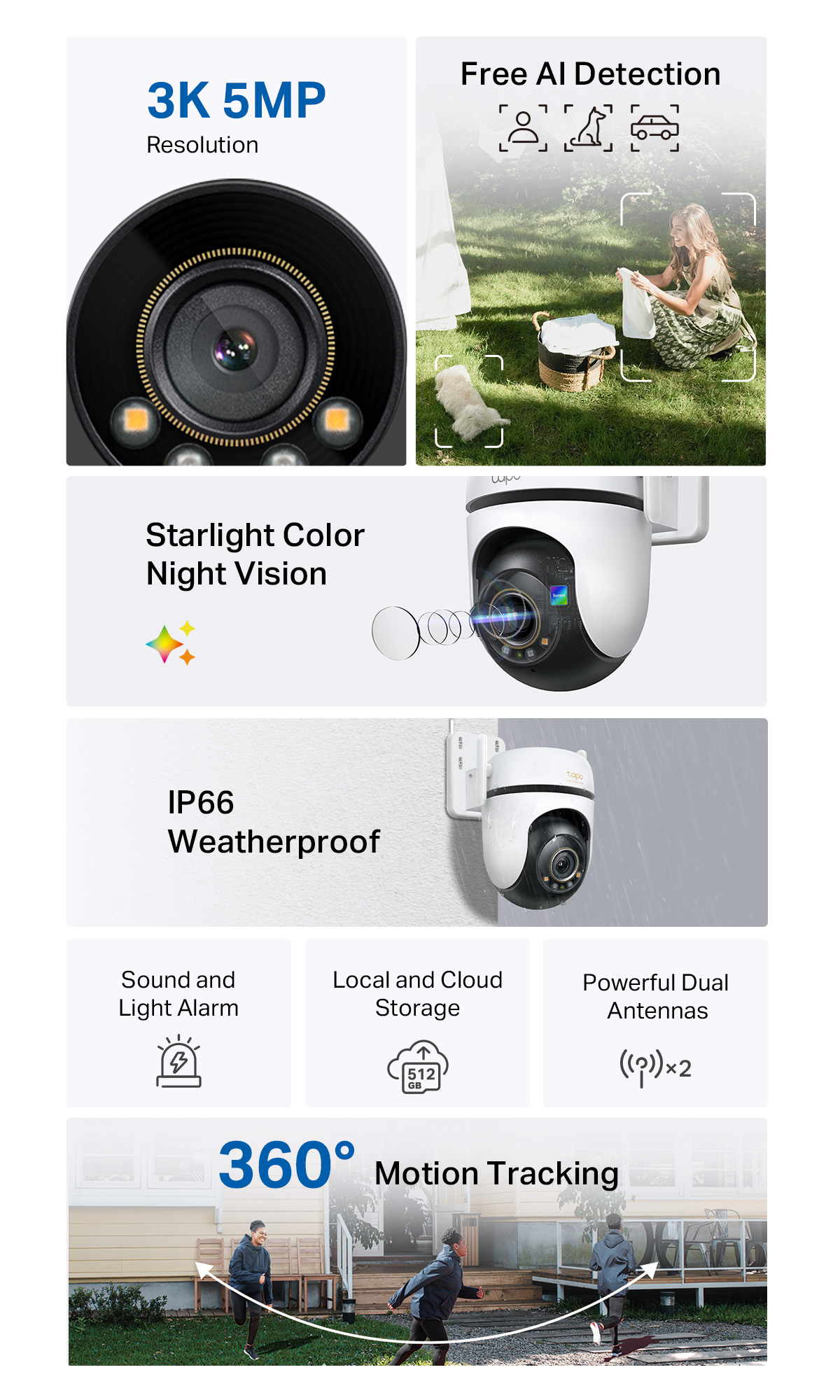 TP-Link Tapo Smart Security Wi-Fi Camera Series C530WS / C520WS / C510W / C501GW / C500 | Shopee ...