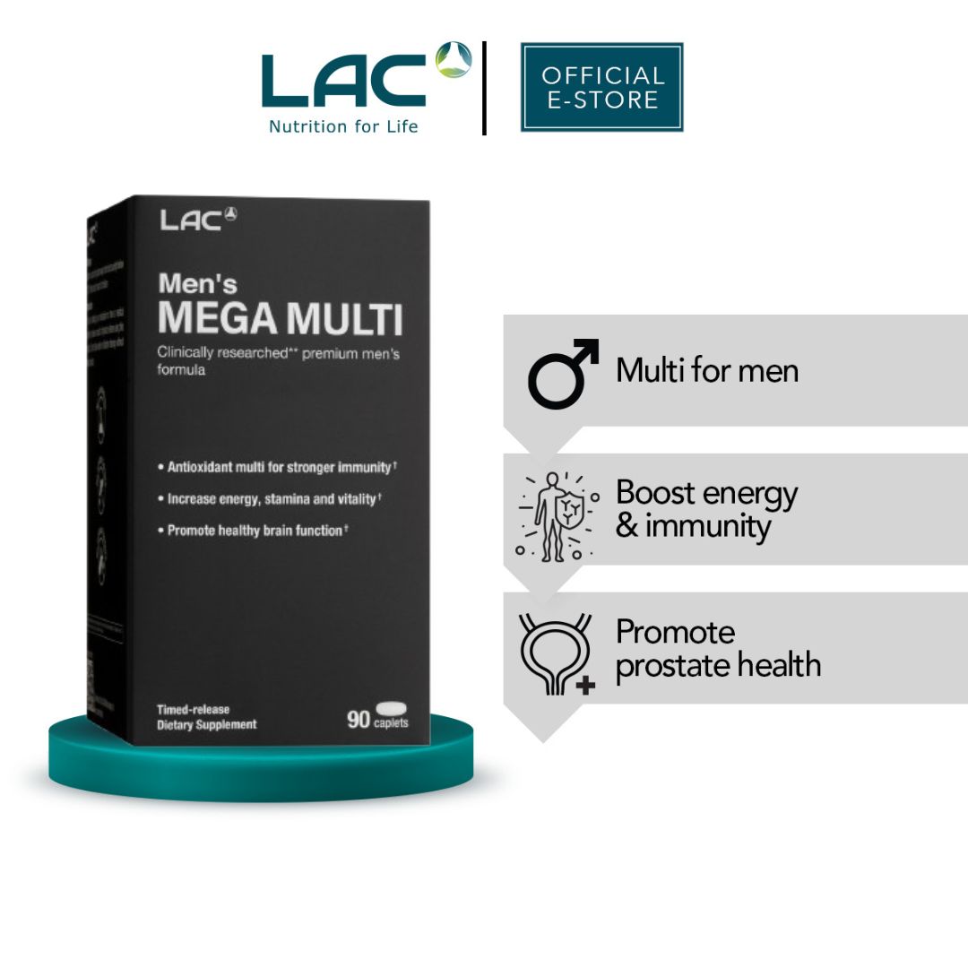 [LAC MEN'S] Mega Multi (90 caplets) | Shopee Singapore
