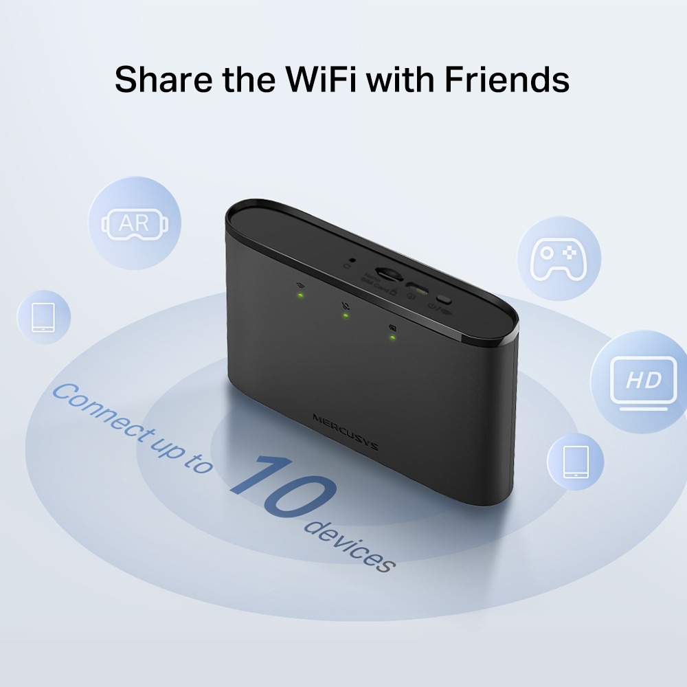 Mercusys MT110 4G LTE Router SIM card Plug and Play Wireless N Portable ...