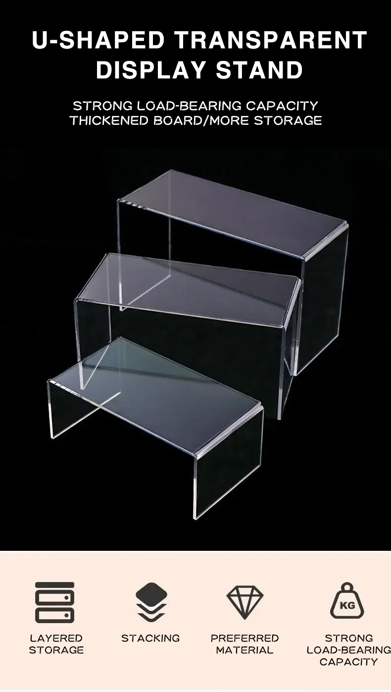 (Shipping from SG) NEW Clear Acrylic Display Riser Multifunction ...