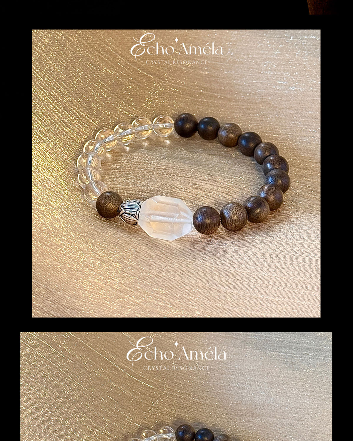 SG LOCAL - Echo Améla 8mm Kyara Agarwood Clear Quartz Natural Healing ...