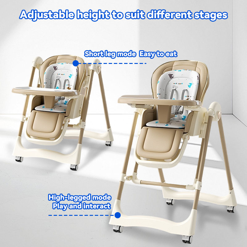 Baby Chair Toddler Foldable Portable Height Adjustable with Tray Dining ...