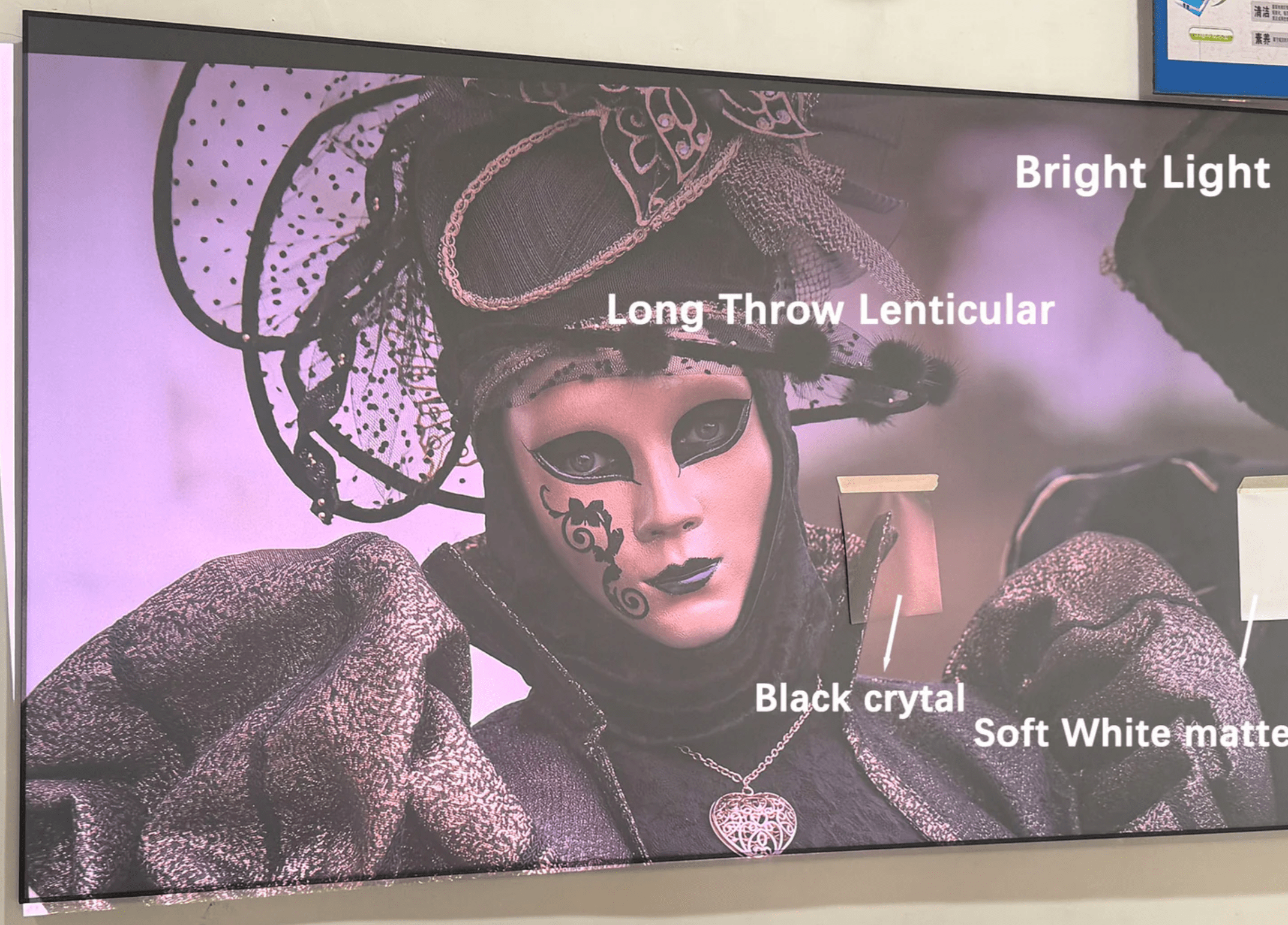 Lenticular ALR CLR Projector Screen Anti-Laser Speckle & Ultra High ...