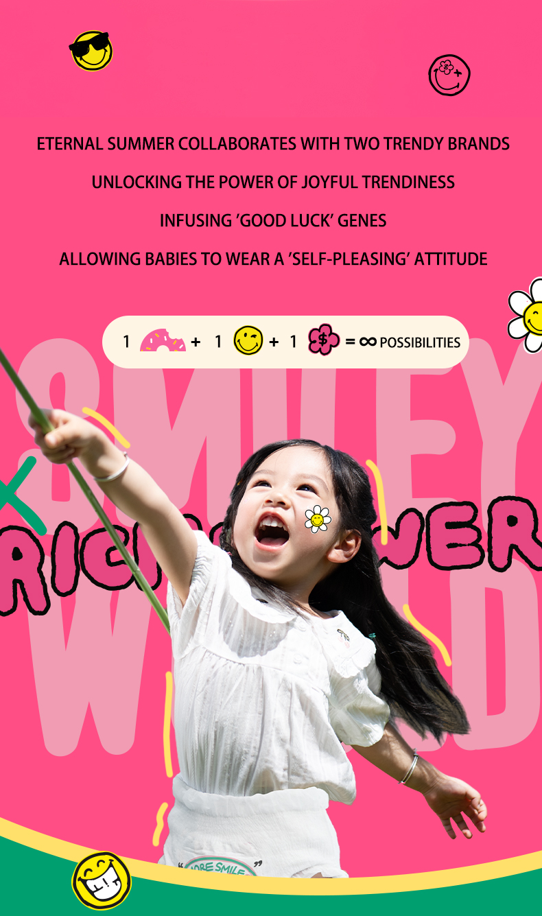 [Single] Eternal Summer Smiley Rich Flower Baby Diapers Pants L-3XL ...