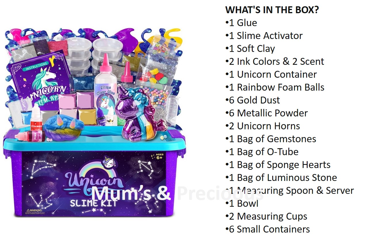 Slime Kit Slime DIY Making Kit For Girls Boys Ice Cream Slime Mermaid ...