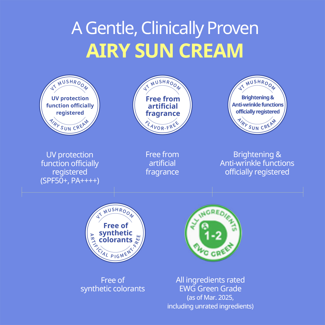 [VT] Airy Sun Cream 50ml Clean Mucin SPF+ PA++++ Sun Screen [Official ...