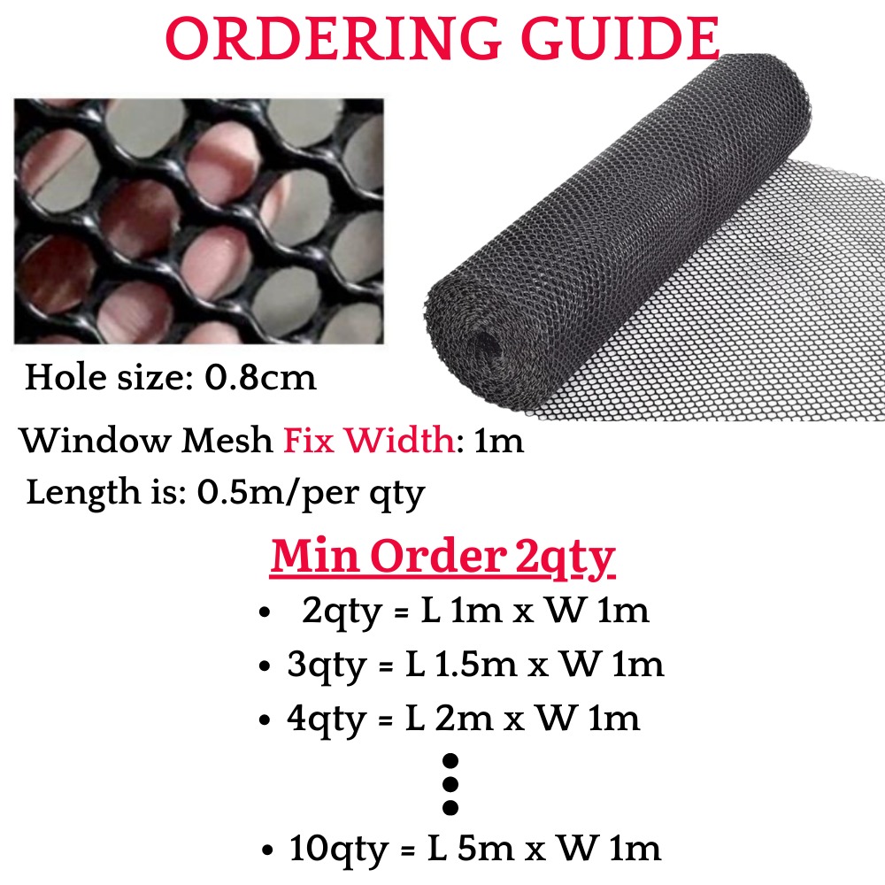 [SG SELLER] Window Mesh PVC Plastic Mesh Multi-purpose Window Net Gate ...