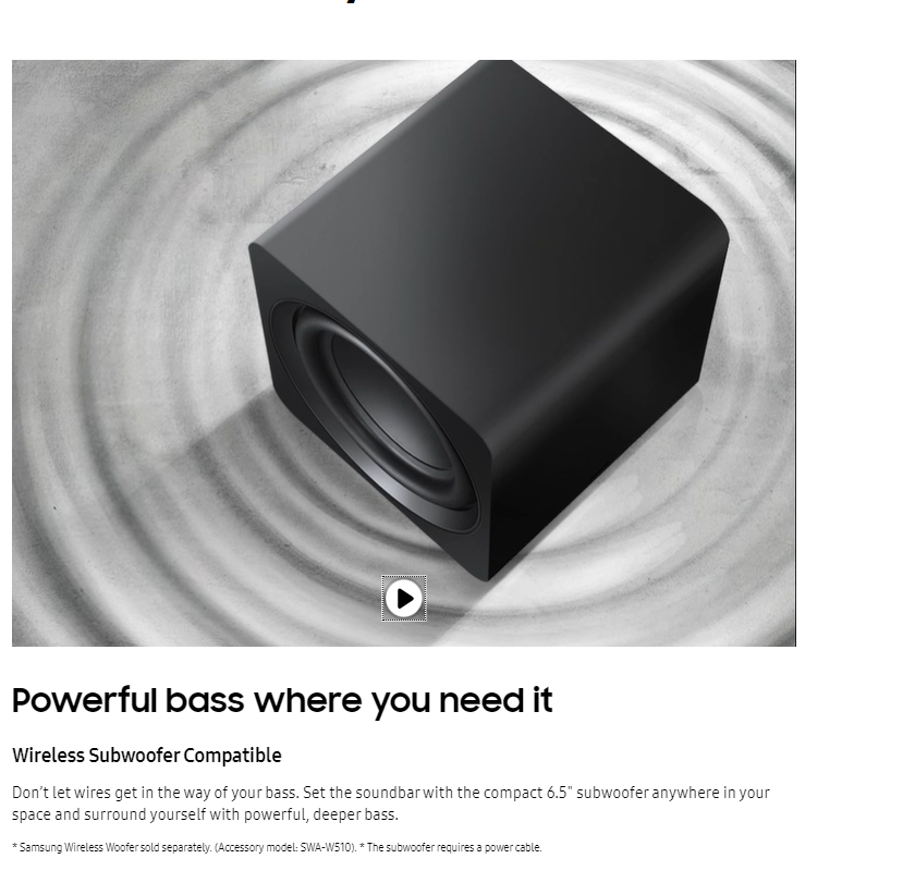 SAMSUNG HW-S60B/XS & HW-S61A/XS & HW-S61B/XS S-SERIES 5 CH. LIFESTYLE ...