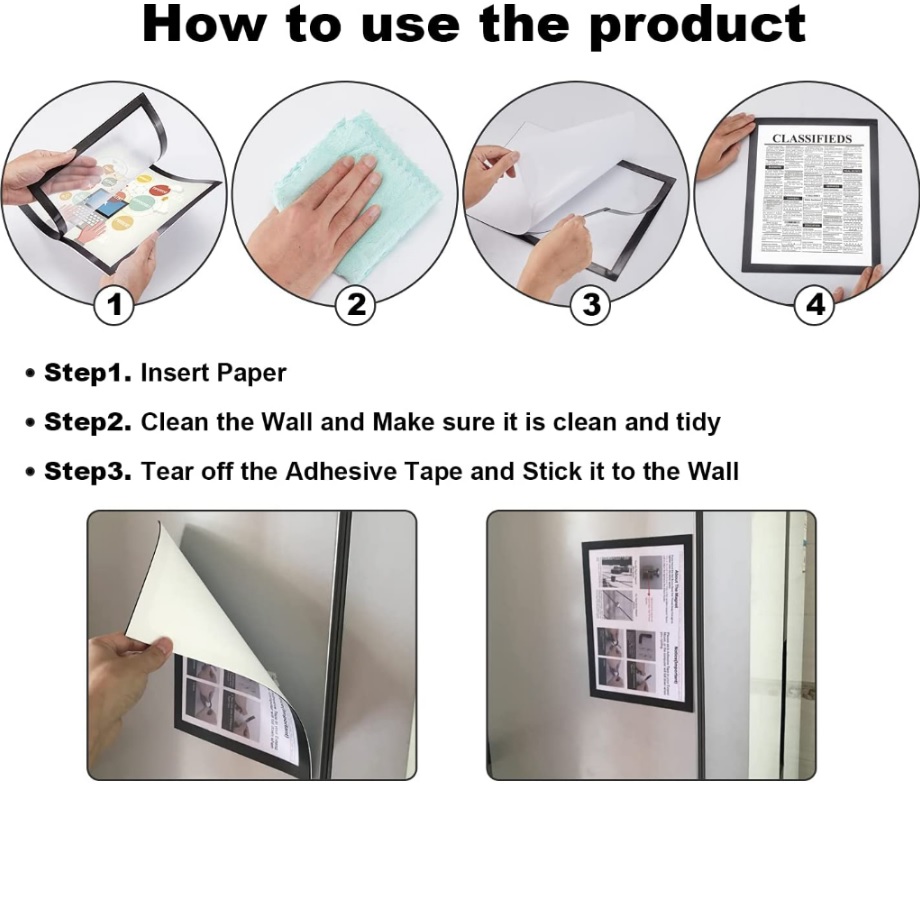 Picture Frames A3, A4, A5, A6 Size Creative Magnetic Photo Frames ...