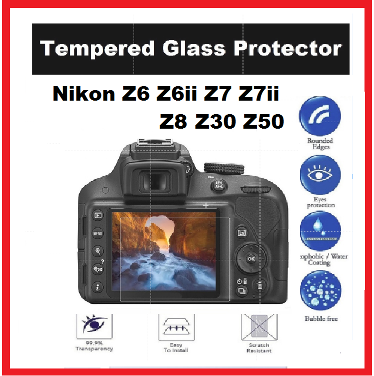 Nikon Z6 Z6 ii Z7 Z7 ii Z8 Z30 Z50 Tempered Glass Screen Protector By ...