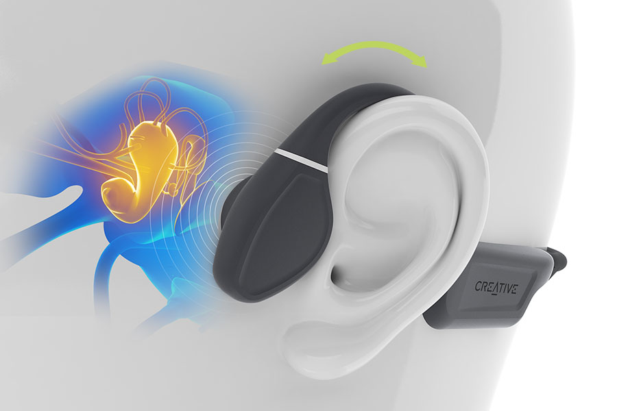 Creative Outlier Free+ - Wireless Bone Conduction Headphones with ...
