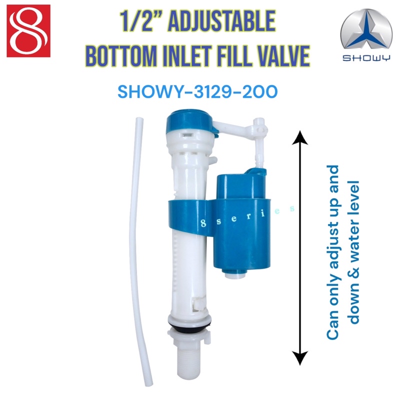 1/2” Toilet cistern universal adjustable inlet fill valve for side and ...
