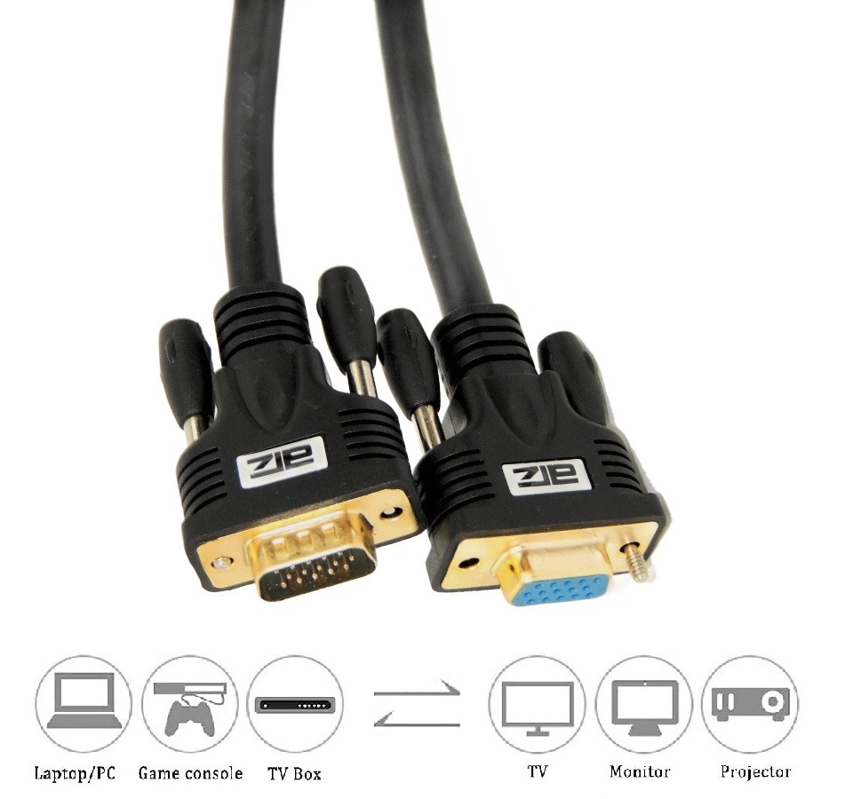 ATZ (2m to 20m) HD15 MALE/FEMALE RGB VGA Cable, VGA Extension Cable ...