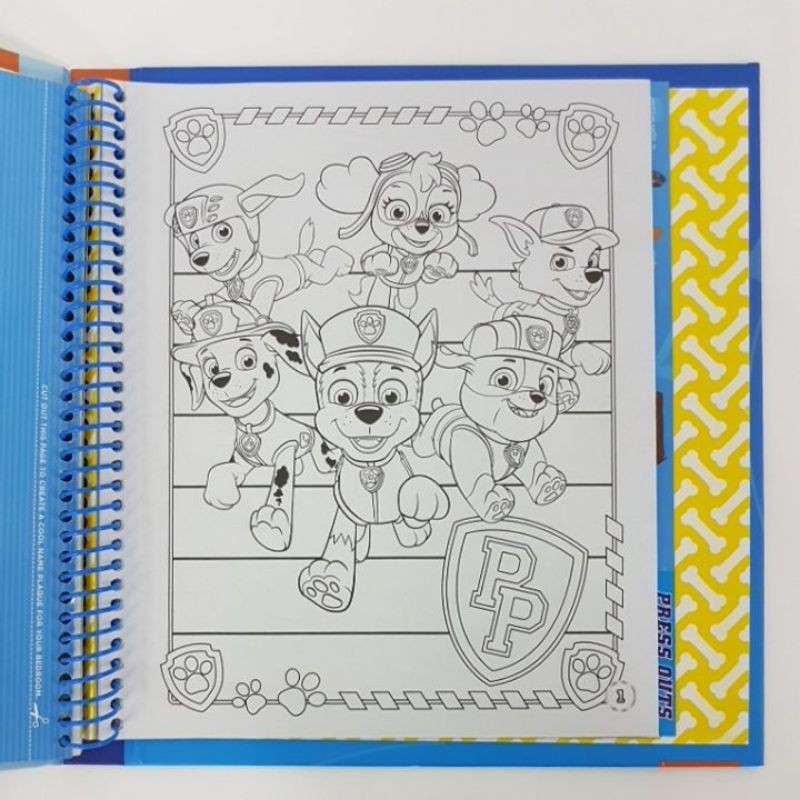 Paw Patrol Activity Folder Book with Story Colouring Activity Stickers ...