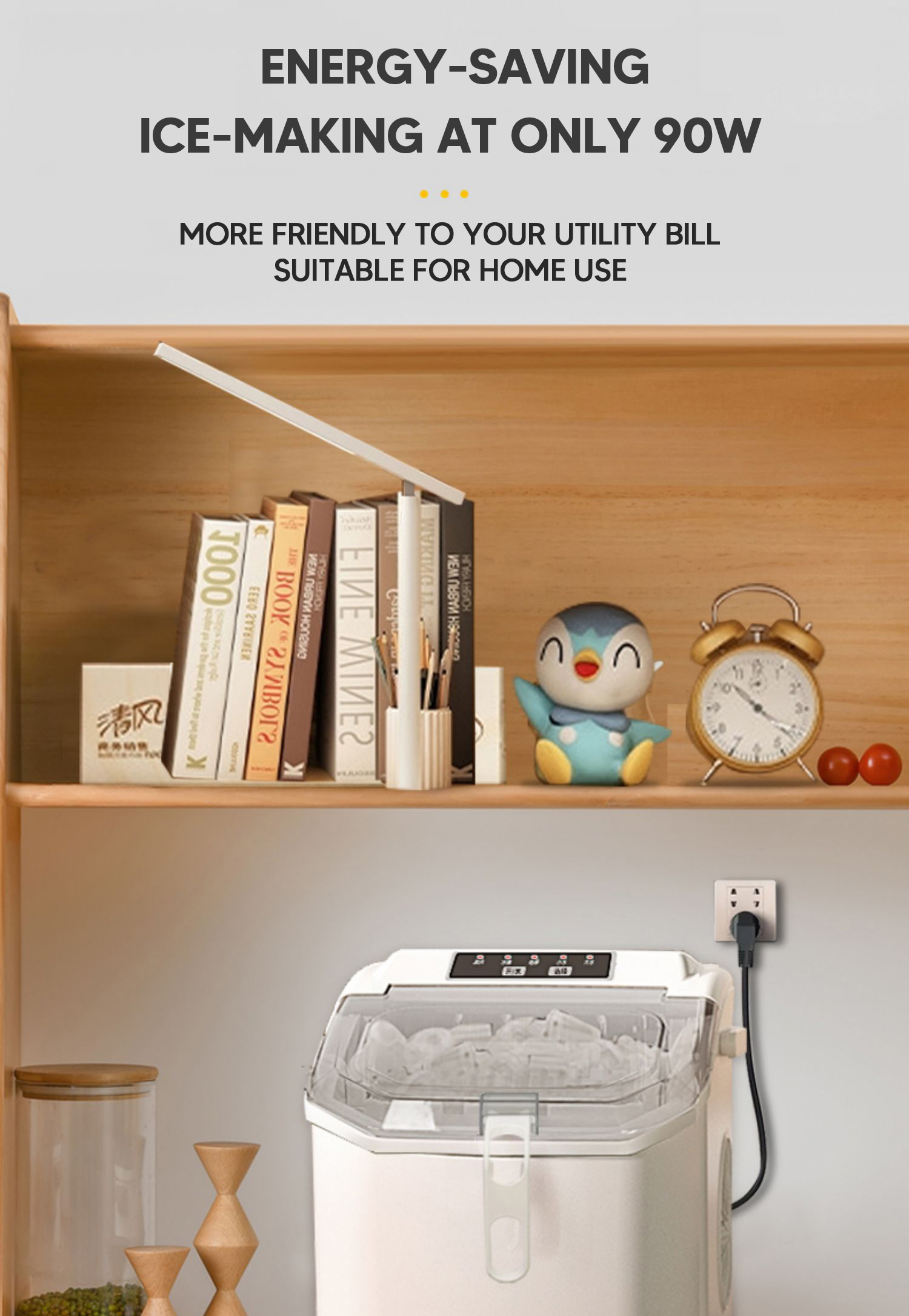 【SG】 HICON Home Automatic Self Cleaning Ice Maker Machine | Fast Making 9 Cubes | Silent ...