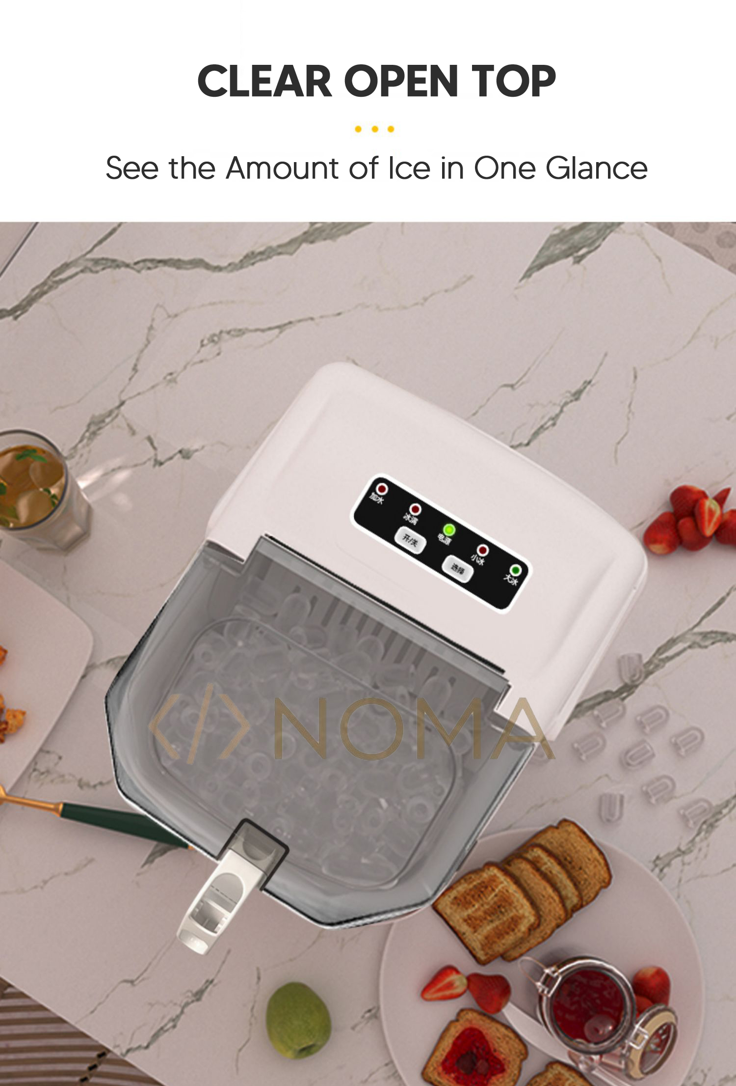 【SG】 HICON Home Automatic Self Cleaning Ice Maker Machine | Fast Making 9 Cubes | Silent ...