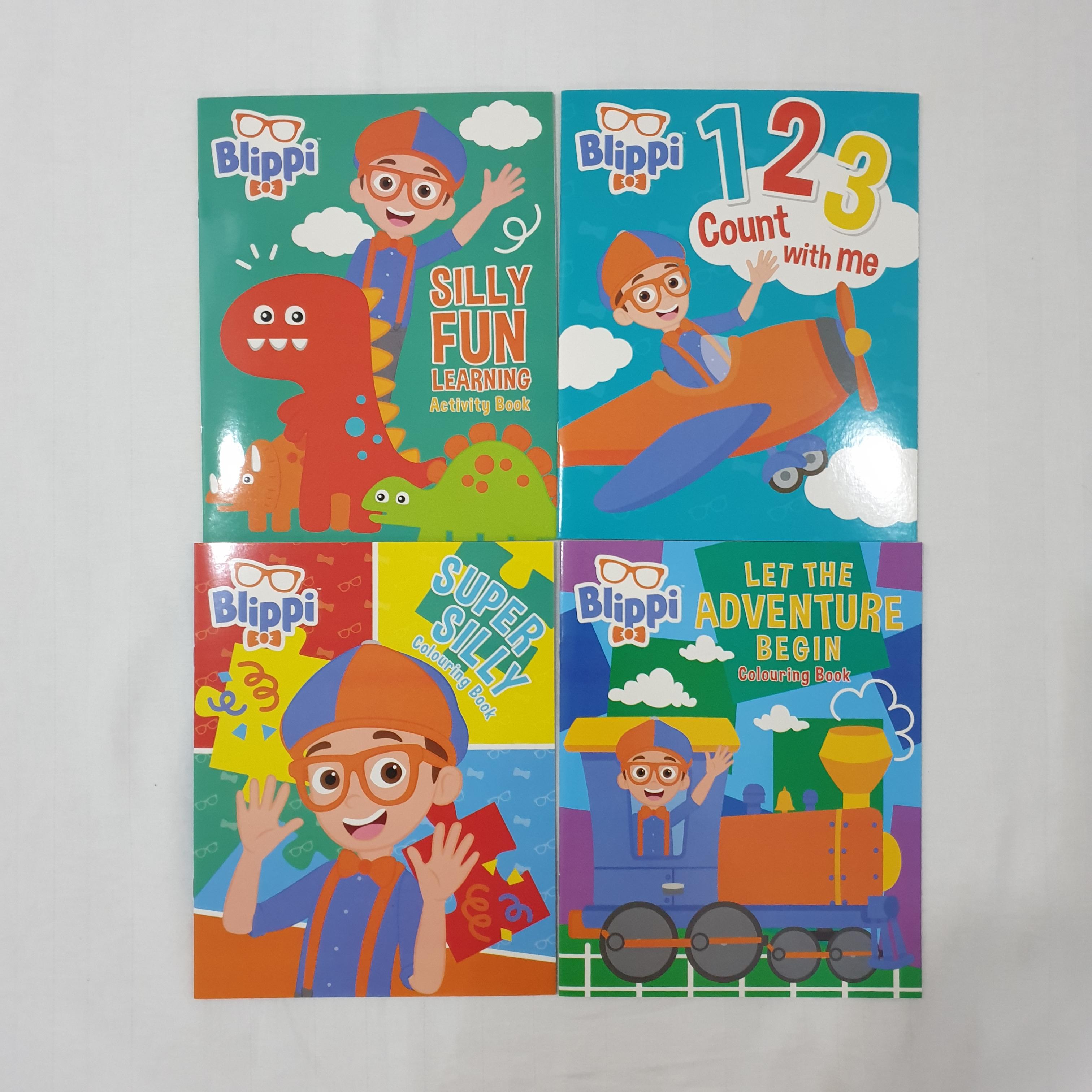 Blippi Activity Case Book Gift Set with 4 Colouring & Activity Books ...