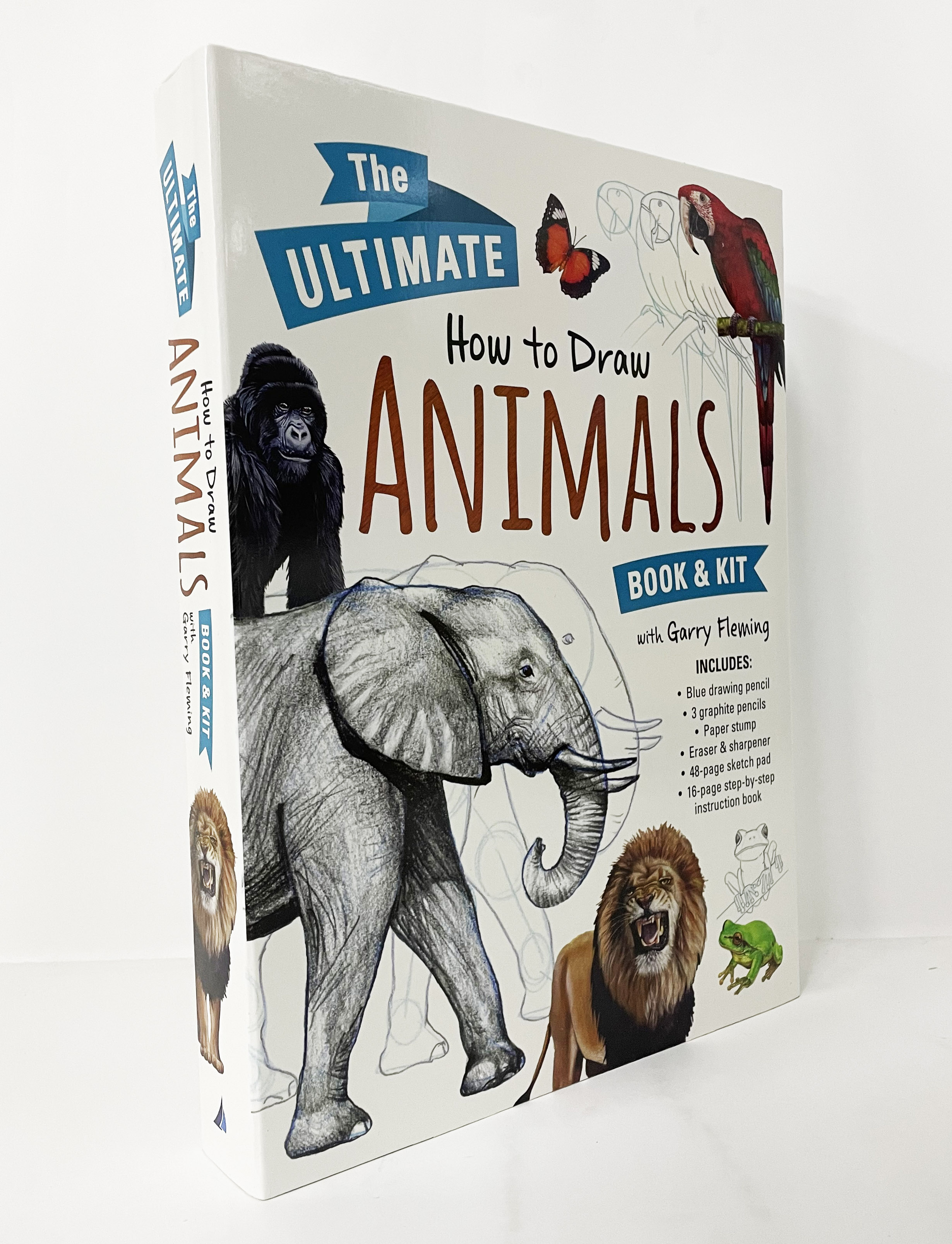 How to Draw Animals Book & Kit Gift Box For Kids With Stationery Sketch ...