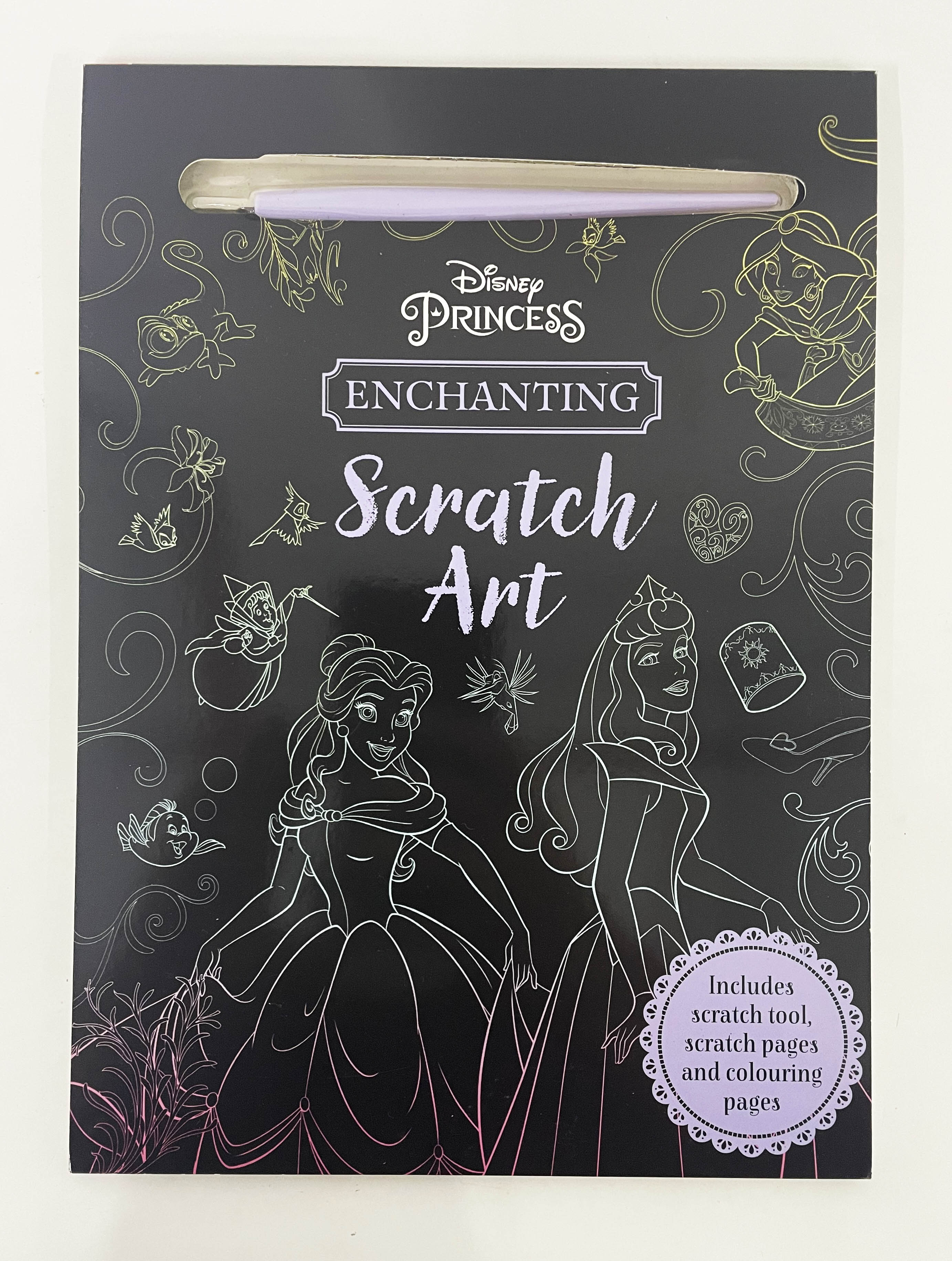 Disney Princess Enchanting Scratch Art Book With Tool For Kids with ...