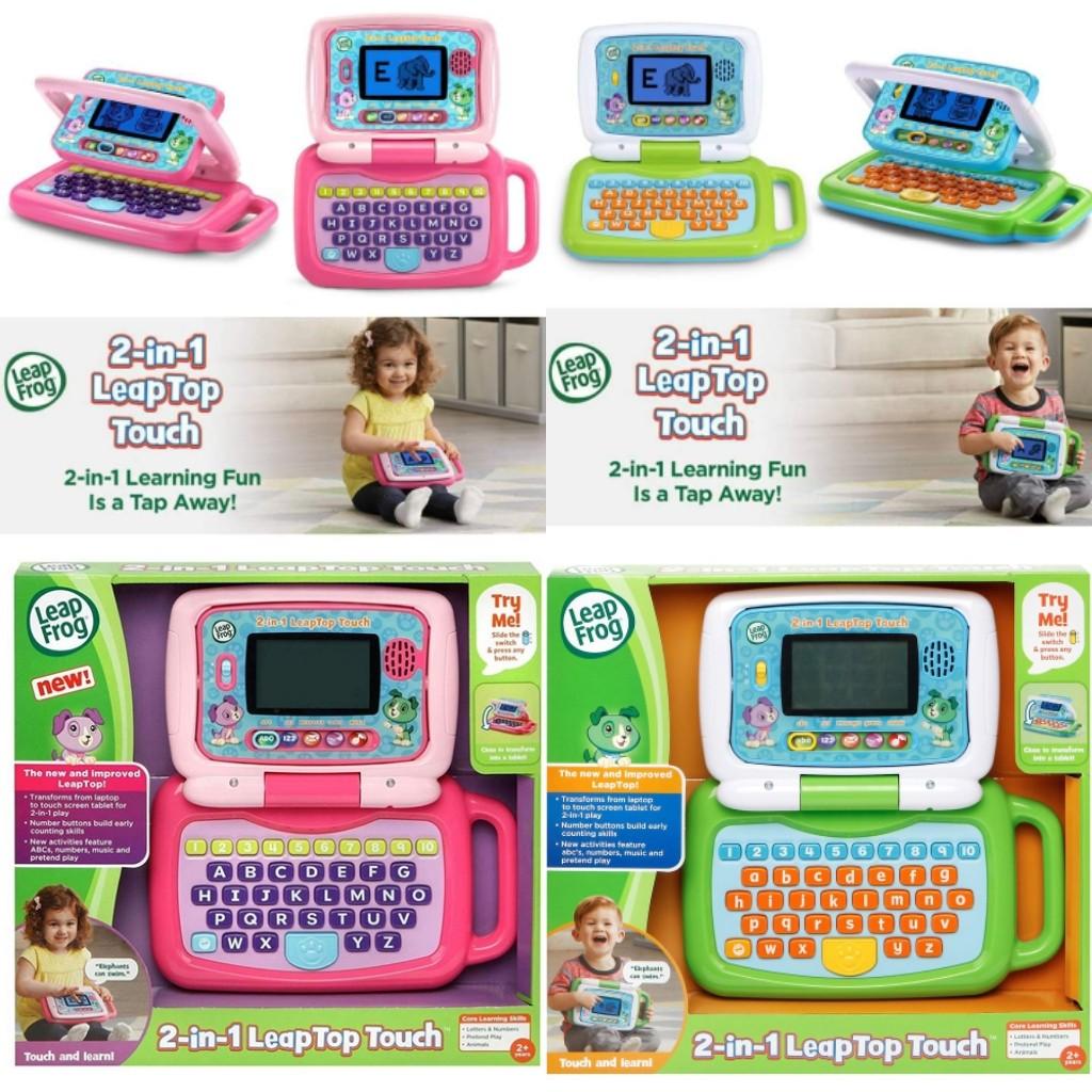LeapFrog 2-in-1 LeapTop Touch Green or Pink Laptop Toy for Kids ...