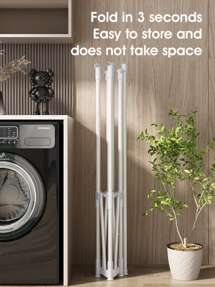 ODOROKU Foldable & Free Standing White Clothes Clothes Laundry Rack ...