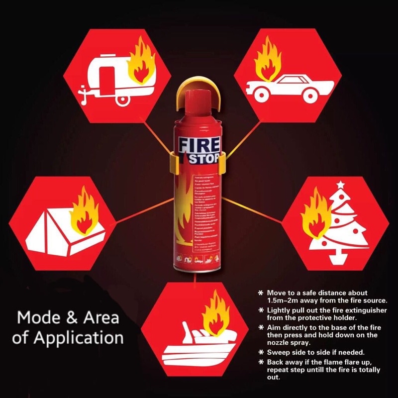 [Local Seller] Portable Fire Extinguisher/ Mini Home Car Fire ...