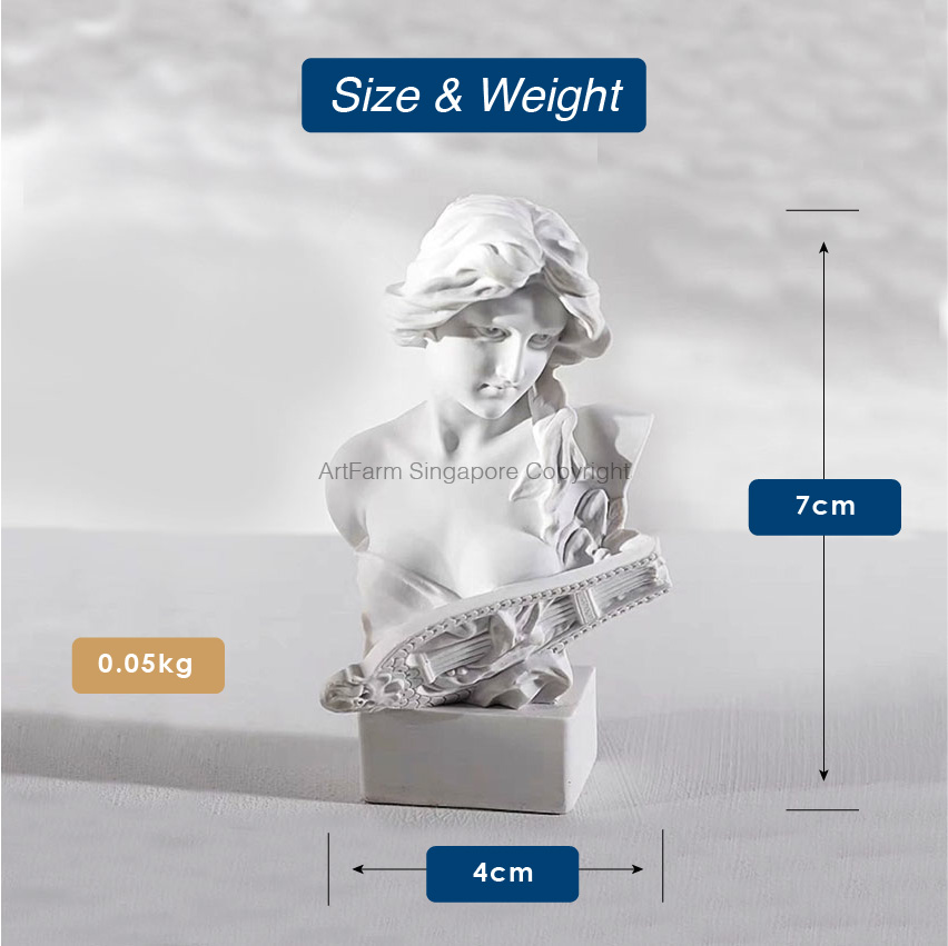 SG Miniature Plaster Greek Statue - Famous Sculpture Figurine Greek ...