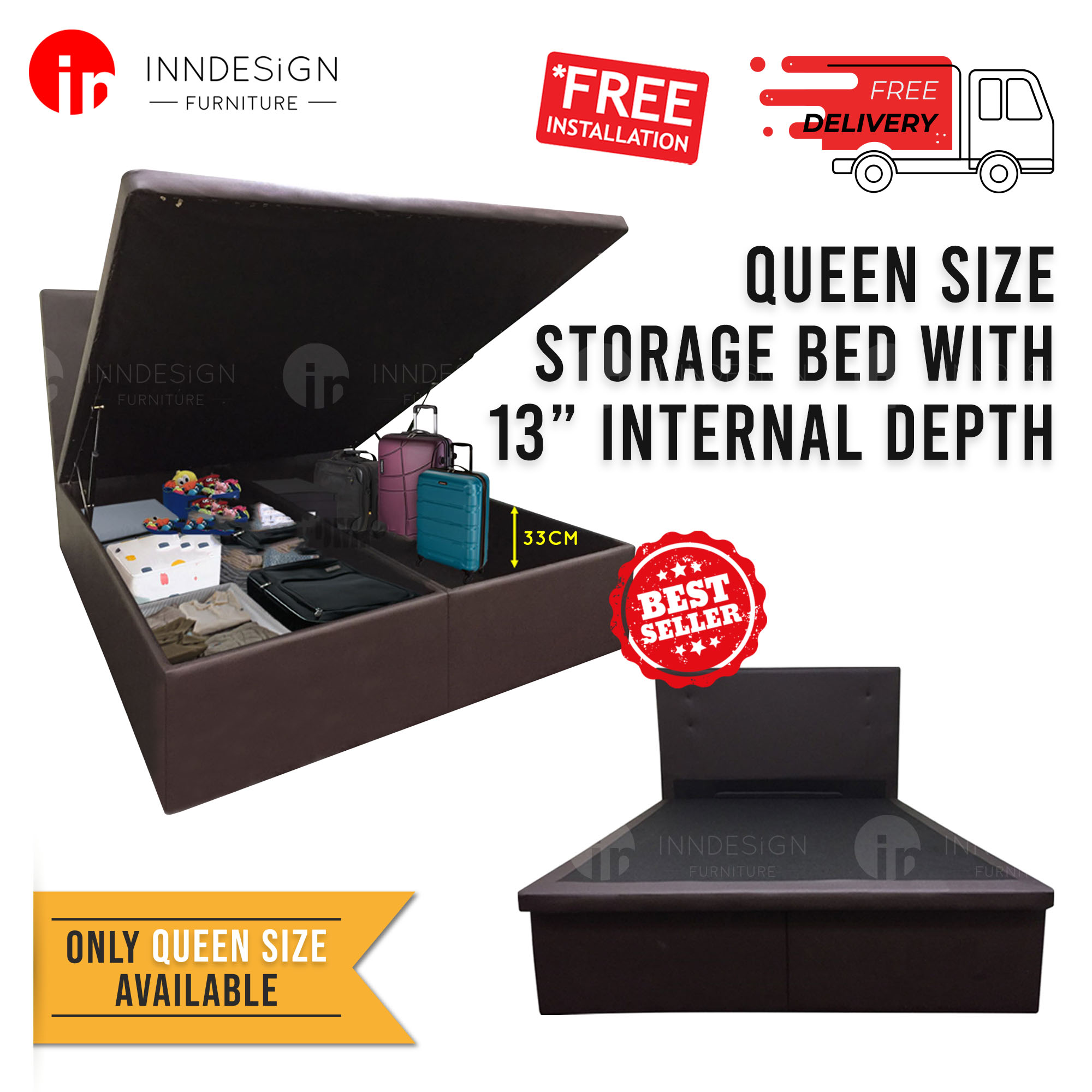 🔥$399 ONLY QUEEN STORAGE🔥Storage Bed Frame / Divan Bedframe / STORAGE ...