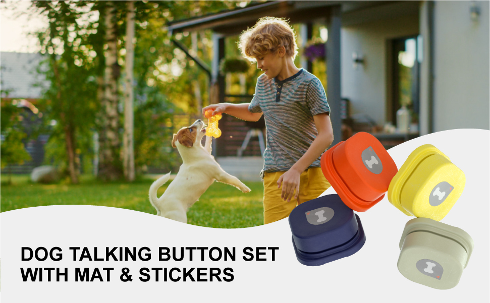 MewooFun Dog Button for Communication Recordable Dog Talking Buttons ...
