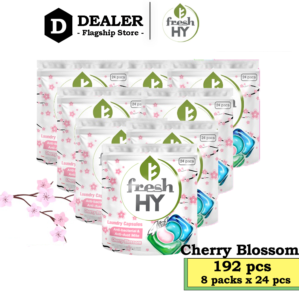 [Local Ready Stocks!] Fresh HY 4-in-1 Laundry Capsules 24pcs x 8 Refill ...