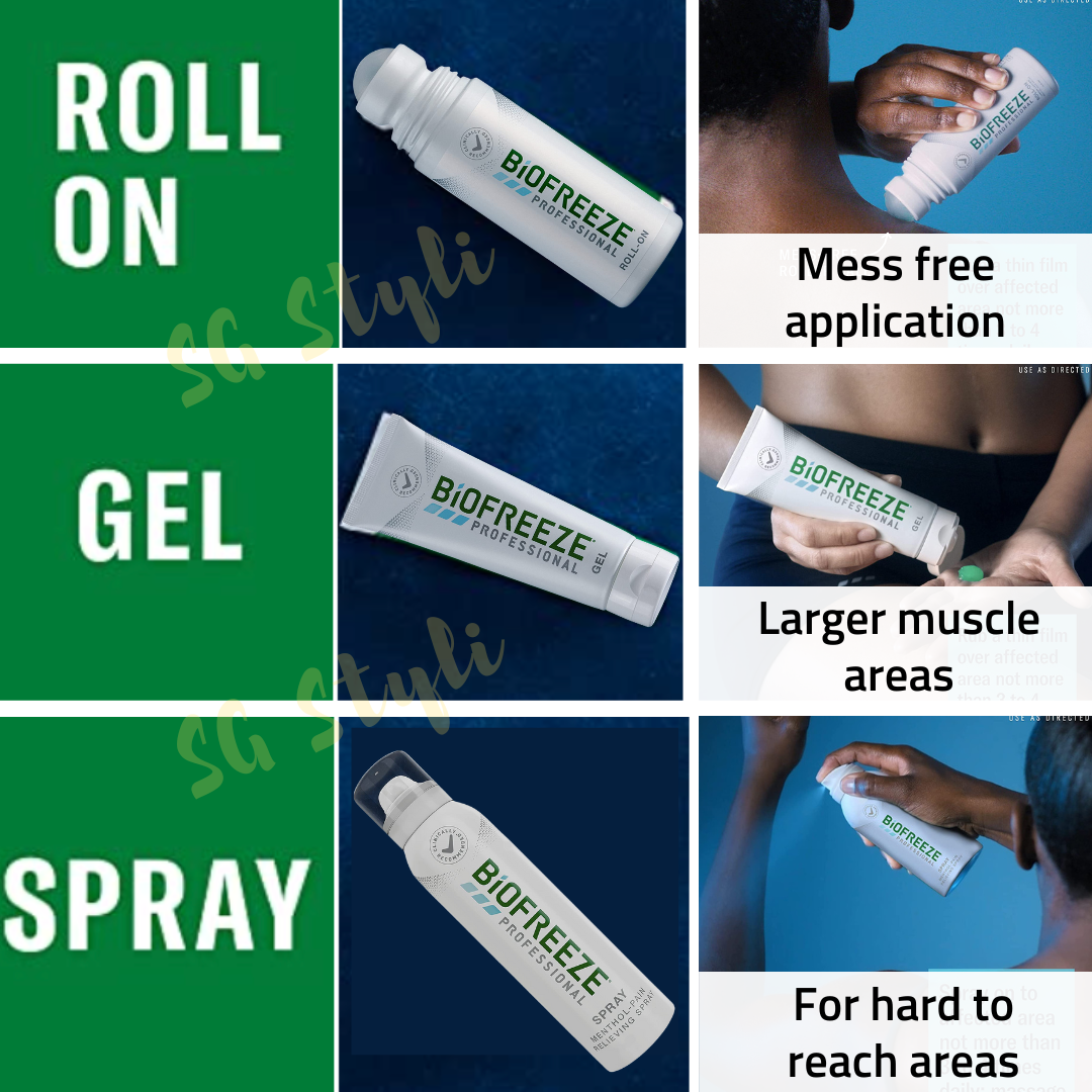 💯Biofreeze Professional Pain Relief Roll-on 89ml Menthol Topical Pain Reliever Fast*2 Days ...